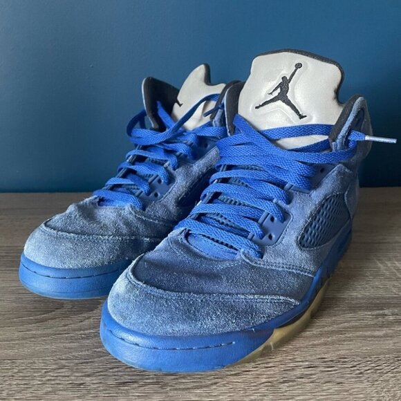Jordan | Shoes | Air Jordan 5 Retro Blue Suede Size 9 | Poshmark